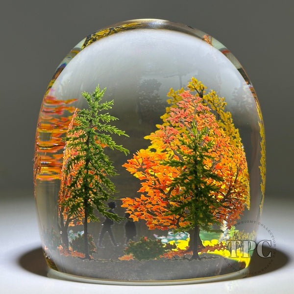 Alison Ruzsa 2023 Glass Art Sculpture Hand-Painted Enamels "Autumn Wal