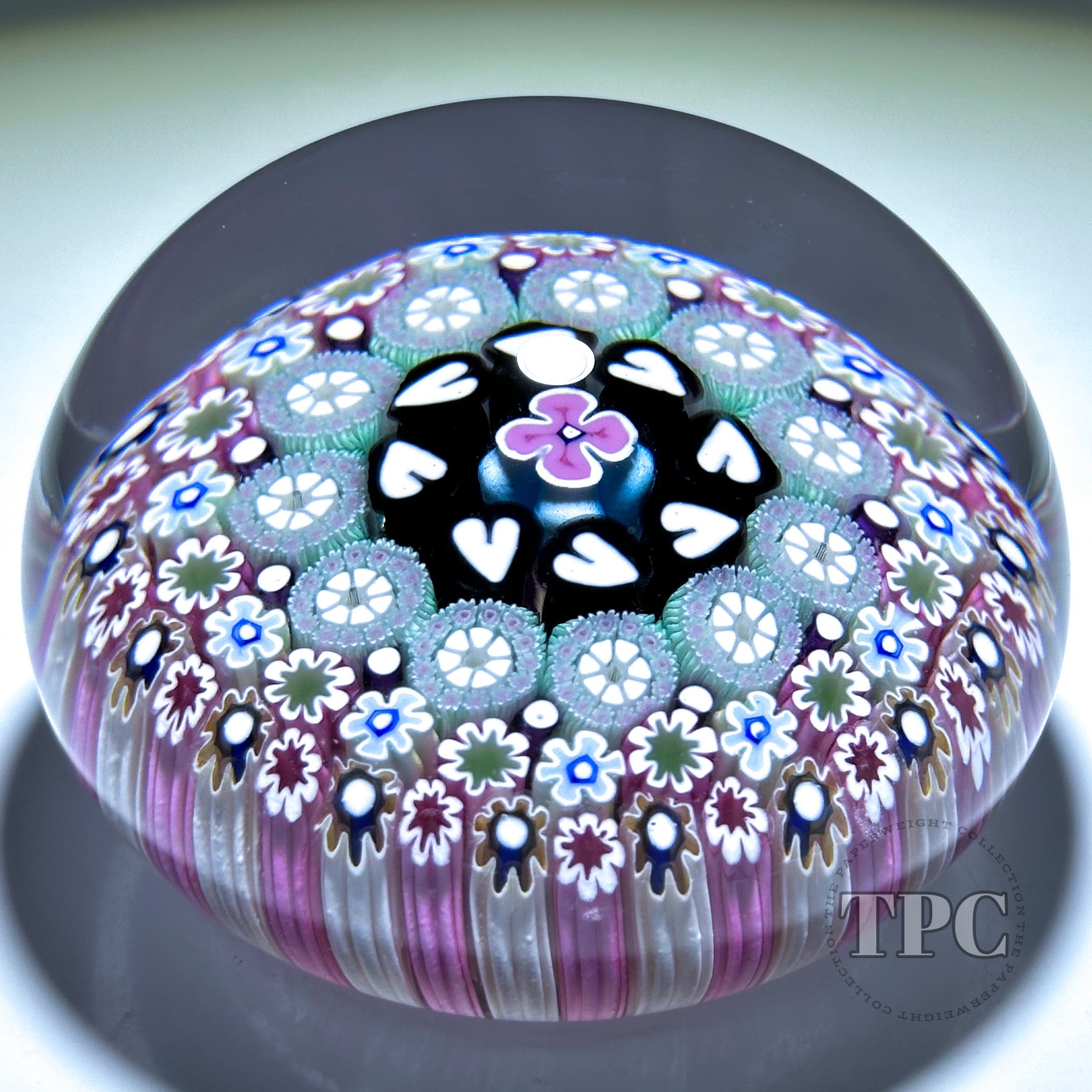 Damon MacNaught 2024 Glass Art Paperweight Concentric Complex Millefio