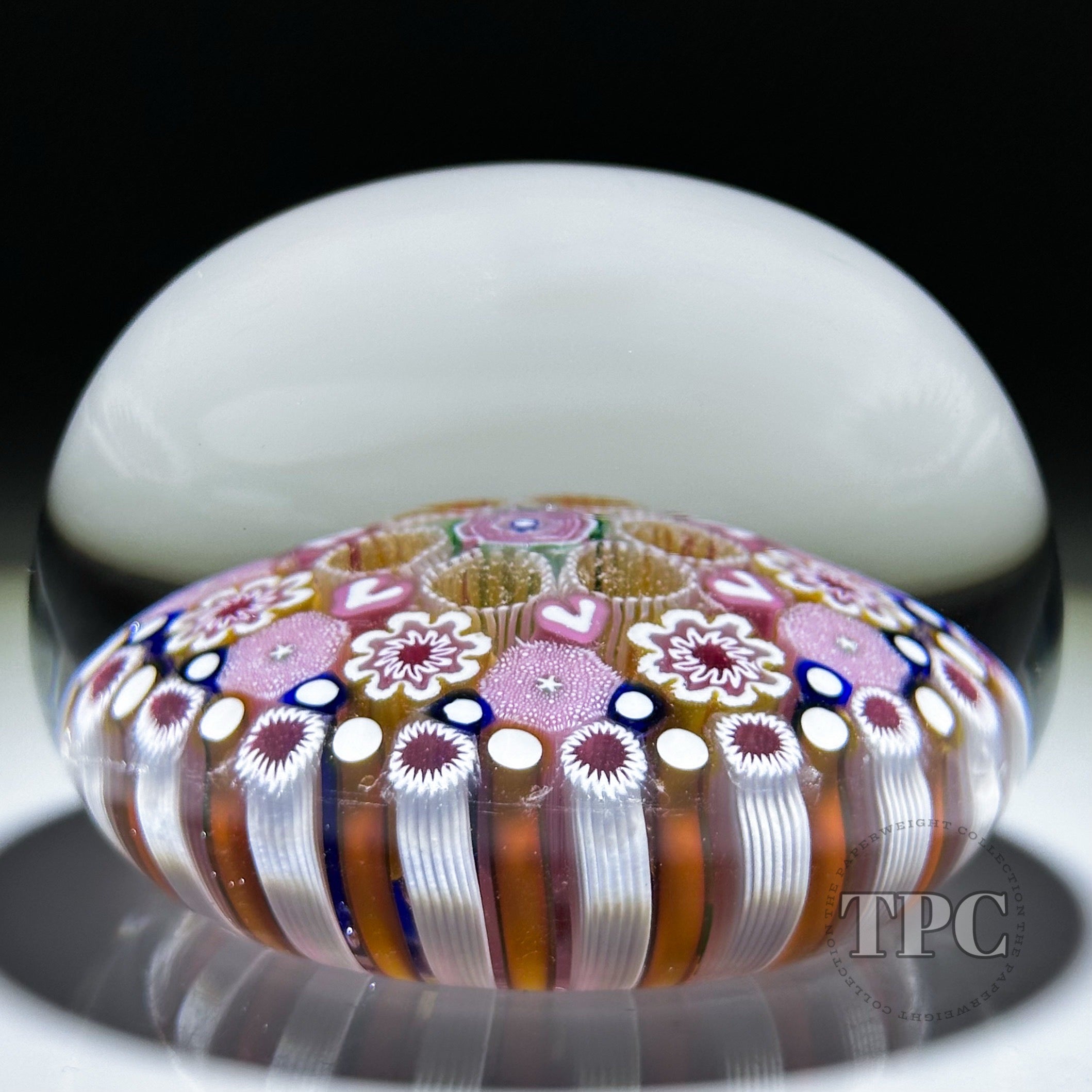 Damon MacNaught 2024 Glass Art Paperweight Concentric Complex Millefio