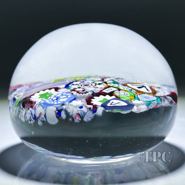 John Deacons 2010 Glass Art Paperweight Complex Millefiori Scramble wi