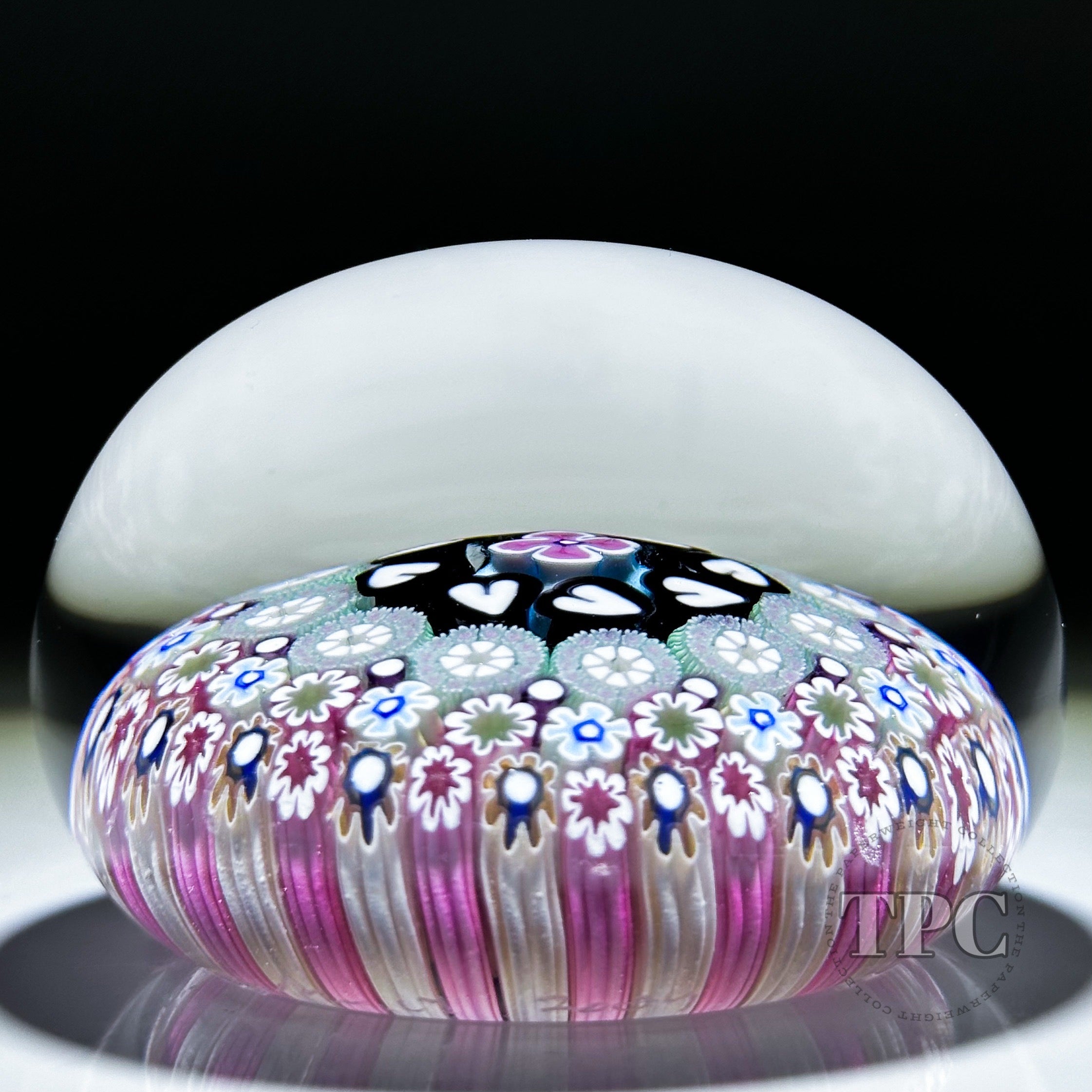 Damon MacNaught 2024 Glass Art Paperweight Concentric Complex Millefio
