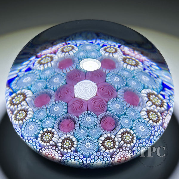 Michael Hunter 2019 Glass Art Paperweight Patterned Complex Millefiori