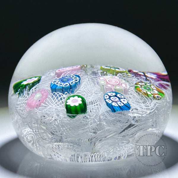 Perthshire Paperweights 1970 PP11 Glass Art Paperweight Spaced Complex