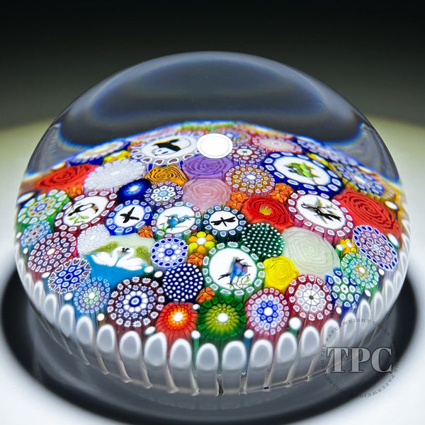 Michael Hunter Twists Studio 2024 Glass Art Paperweight Millefiori Clo