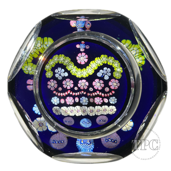 Whitefriars 1977 Glass Art Paperweight Queen's Silver Jubilee Patterne