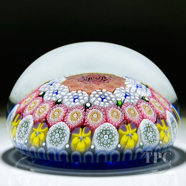 Michael Hunter Twists Studio 2024 Glass Art Paperweight Concentric Mil