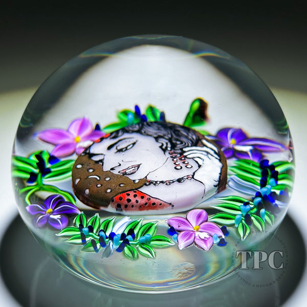 Richard Loesel x Renaud De Putter 2024 Glass Art Paperweight Hand-Pain