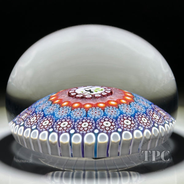 Michael Hunter 2023 Glass Art Paperweight Concentric Complex Millefior