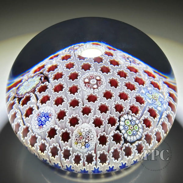 Early Michael Hunter Glass Art Paperweight Spaced Complex Millefiori C
