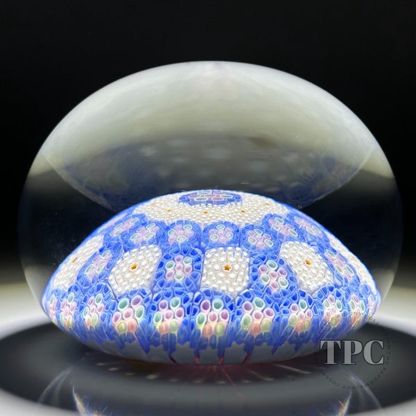Early Michael Hunter Glass Art Paperweight Concentric Complex Pastel C