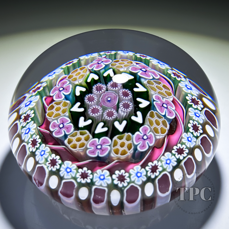 Damon MacNaught 2024 Magnum Glass Art Paperweight Complex Concentric M