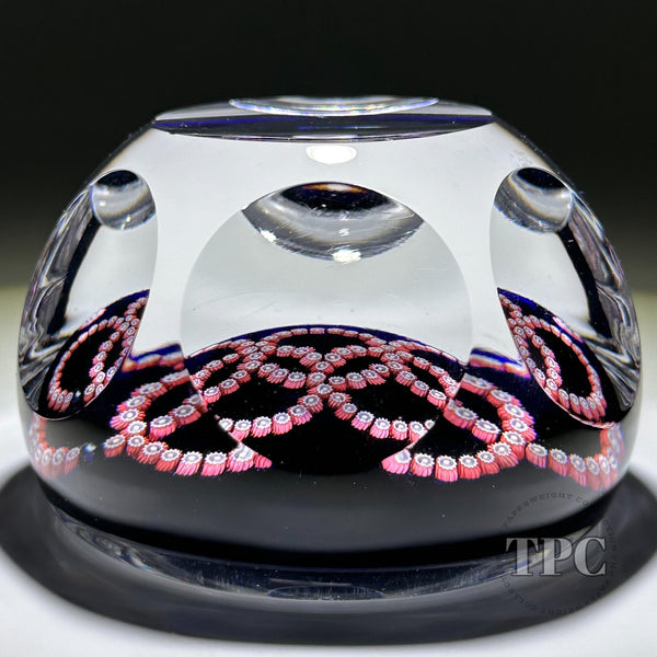 Whitefriars 1976 Glass Art Paperweight Olympic Games Patterned Millefi