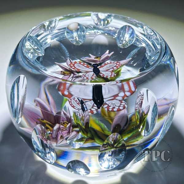 William Manson 2024 Art Glass Paperweight Compound Flamework Butterfly