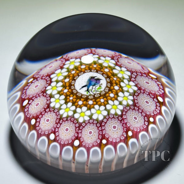 Miniature Michael Hunter Twists Studio 2024 Glass Art Paperweight Conc