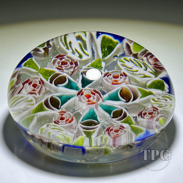 Christina Callahan 2023 Glass Art Paperweight Patterned Stained Glass