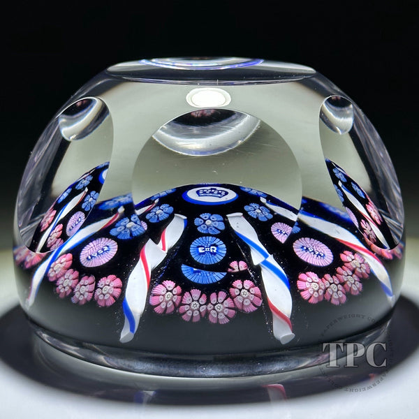 Whitefriars 1977 Glass Art Paperweight Queen's Silver Jubilee Paneled