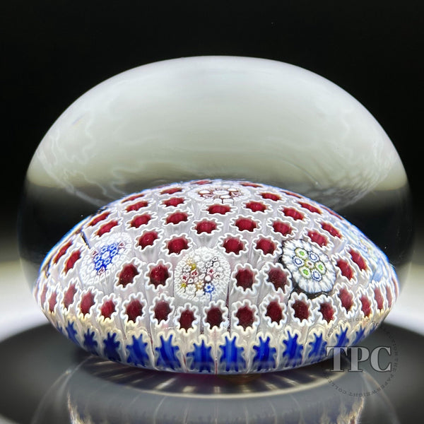 Early Michael Hunter Glass Art Paperweight Spaced Complex Millefiori C