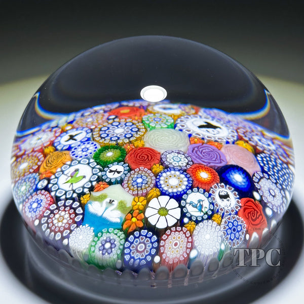Michael Hunter Twists Studio 2024 Glass Art Paperweight Millefiori Clo