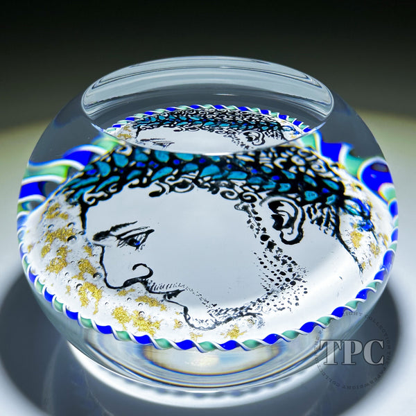 Richard Loesel x Renaud De Putter 2024 Glass Art Paperweight Hand-Pain