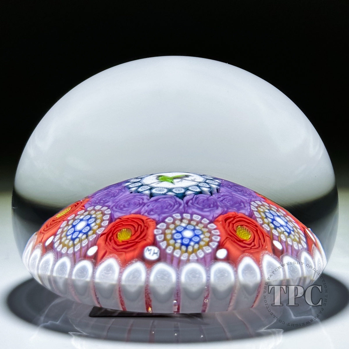 Miniature Michael Hunter Twists Studio 2024 Glass Art Paperweight Conc