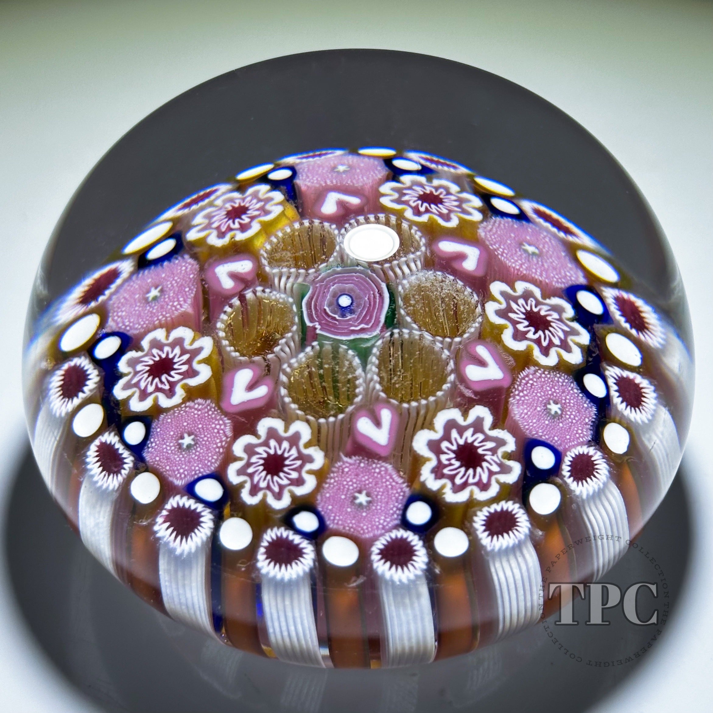 Damon MacNaught 2024 Glass Art Paperweight Concentric Complex Millefio