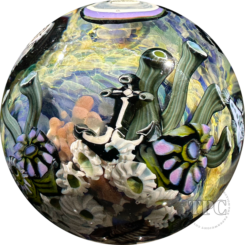 Stephen Boehme 2023 Glass Art Marble Figural Murrine Ocean Deep Sea Sc