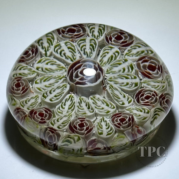 Christina Callahan 2023 Glass Art Paperweight Patterned Stained Glass