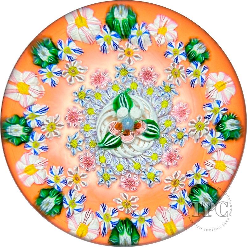 Collaborative Sue Fox & Drew Ebelhare 2016 Glass Art Paperweight Patte