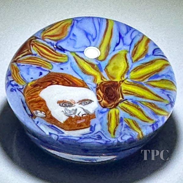 Christina Callahan 2023 Glass Art Paperweight Van Gogh Sunflower Murri