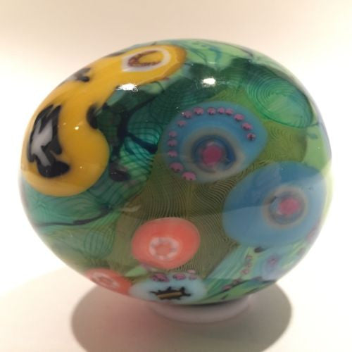 Early Richard Ritter Art Glass Paperweight Murrine & Millefiori Easter