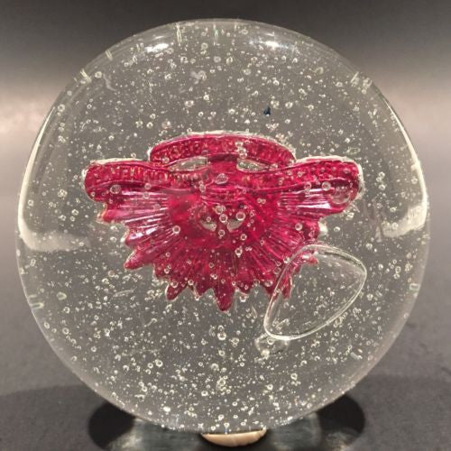 Encased "Badge Weight" Australian Military Medal Art Glass Paperweight