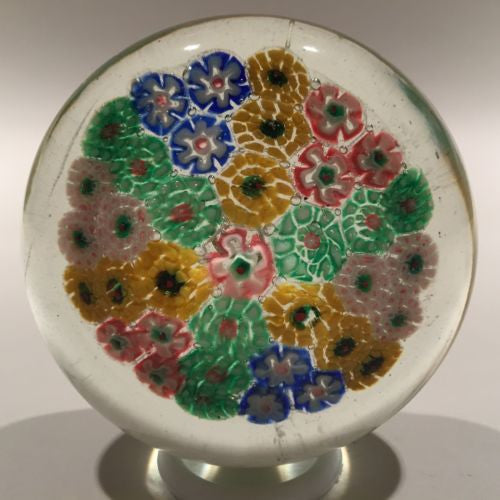 Early 1930s Chinese Art Glass Paperweight Panel Patterned Complex Mill