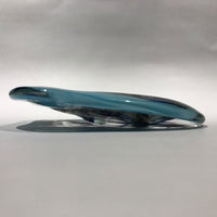 Signed David Lotton Art Glass Paperweight Test / Sample Piece Blue & G