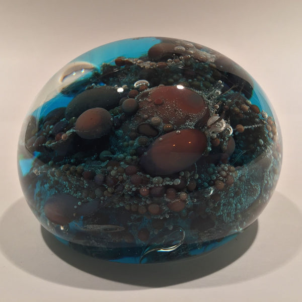 Large Signed Steven Mildwoff Milropa Modern Art Glass Paperweight