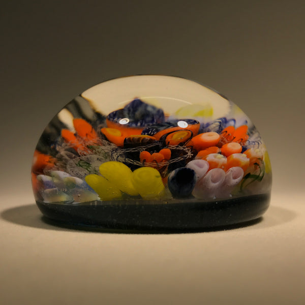 Signed Patrick Entenmann Art Glass Borosilicate Millefiori Paperweight