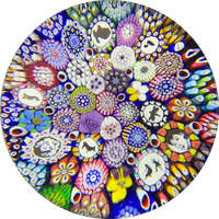 Michael Hunter Twists Studio 2019 Art Glass Paperweight Millefiori Clo