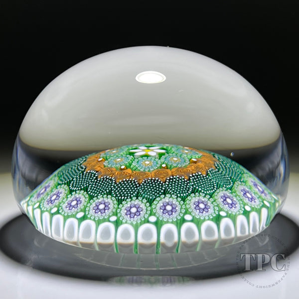 Michael Hunter 2022 Glass Art Paperweight Concentric Complex Millefior