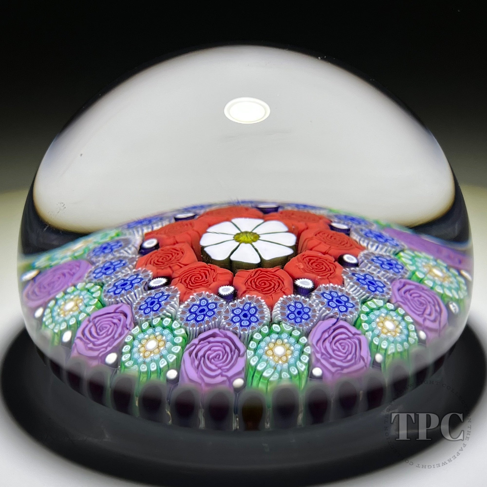 Michael Hunter 2022 Glass Art Paperweight Concentric Complex Millefior