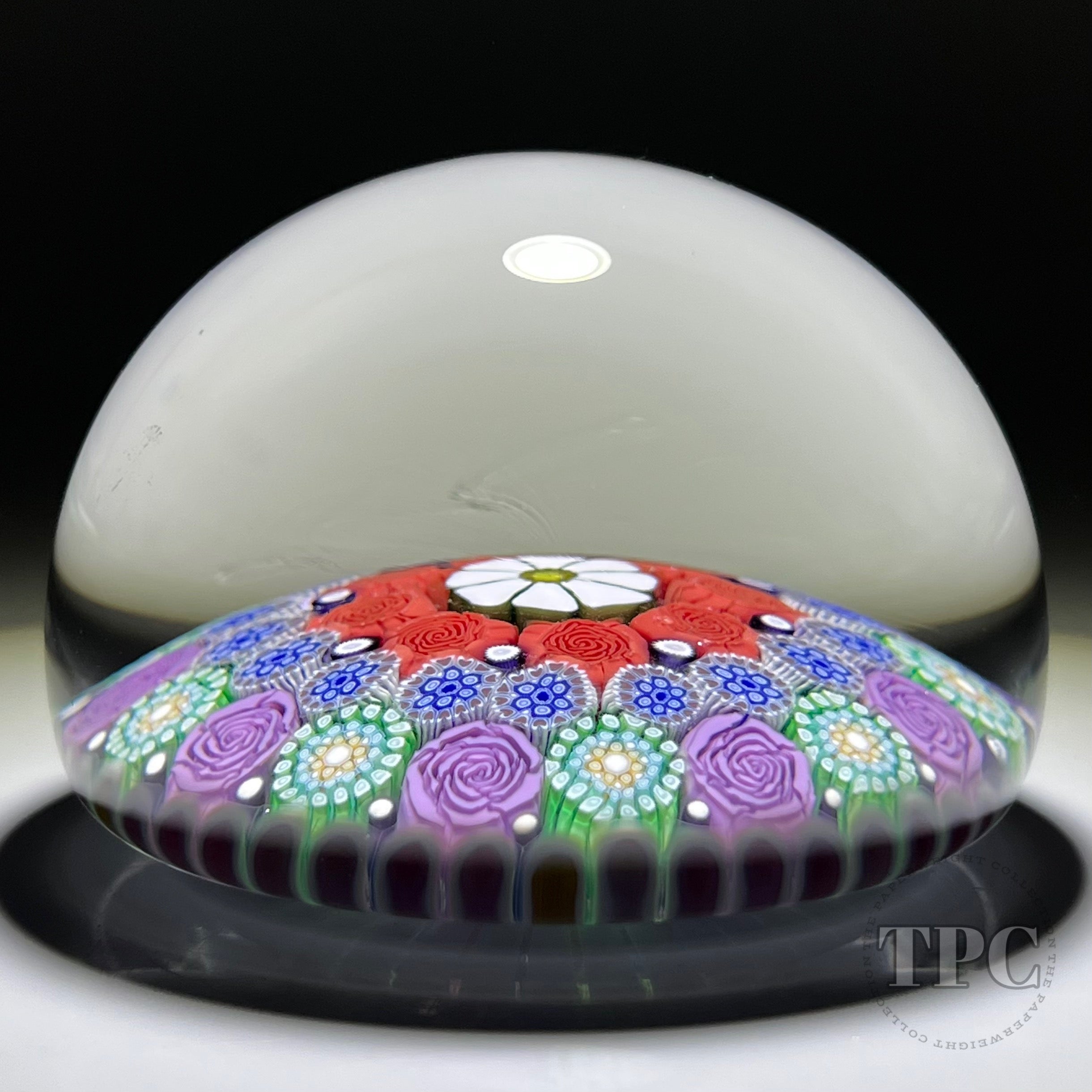 Michael Hunter 2022 Glass Art Paperweight Concentric Complex Millefior