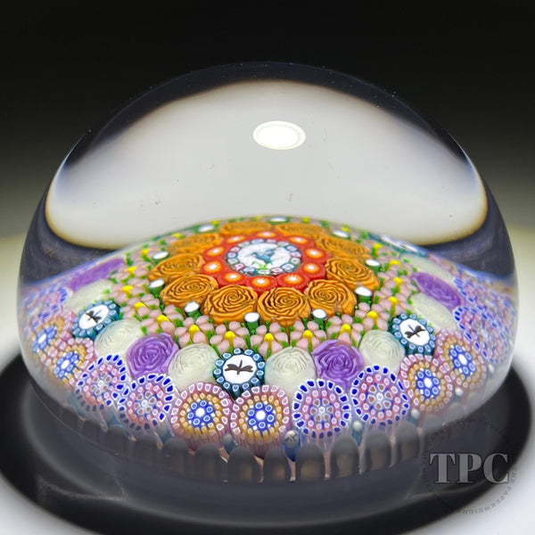 Michael Hunter 2022 Glass Art Paperweight Concentric Complex Millefior