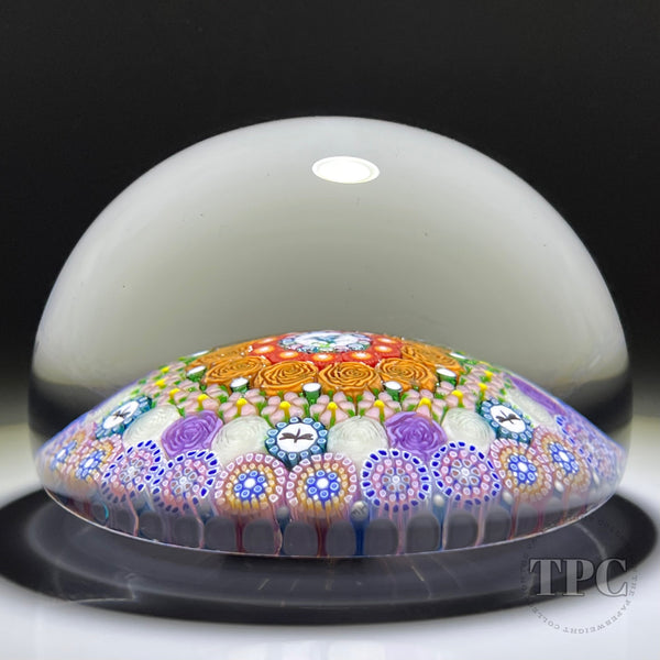 Michael Hunter 2022 Glass Art Paperweight Concentric Complex Millefior