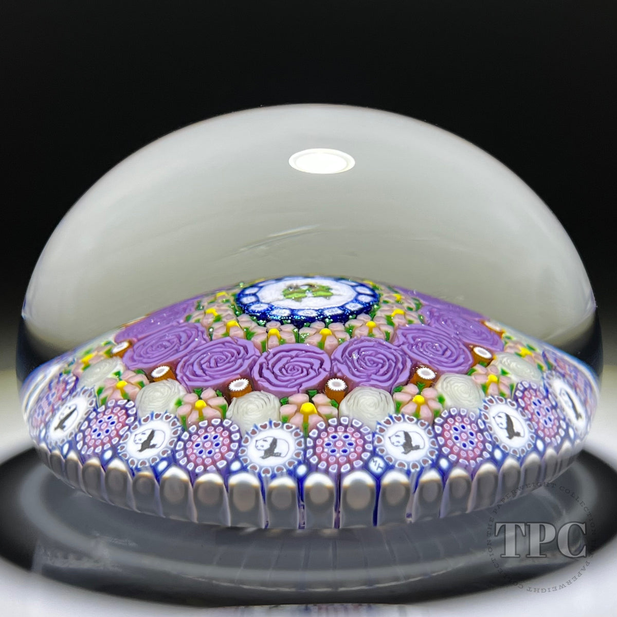 Michael Hunter 2022 Glass Art Paperweight Concentric Complex Millefior