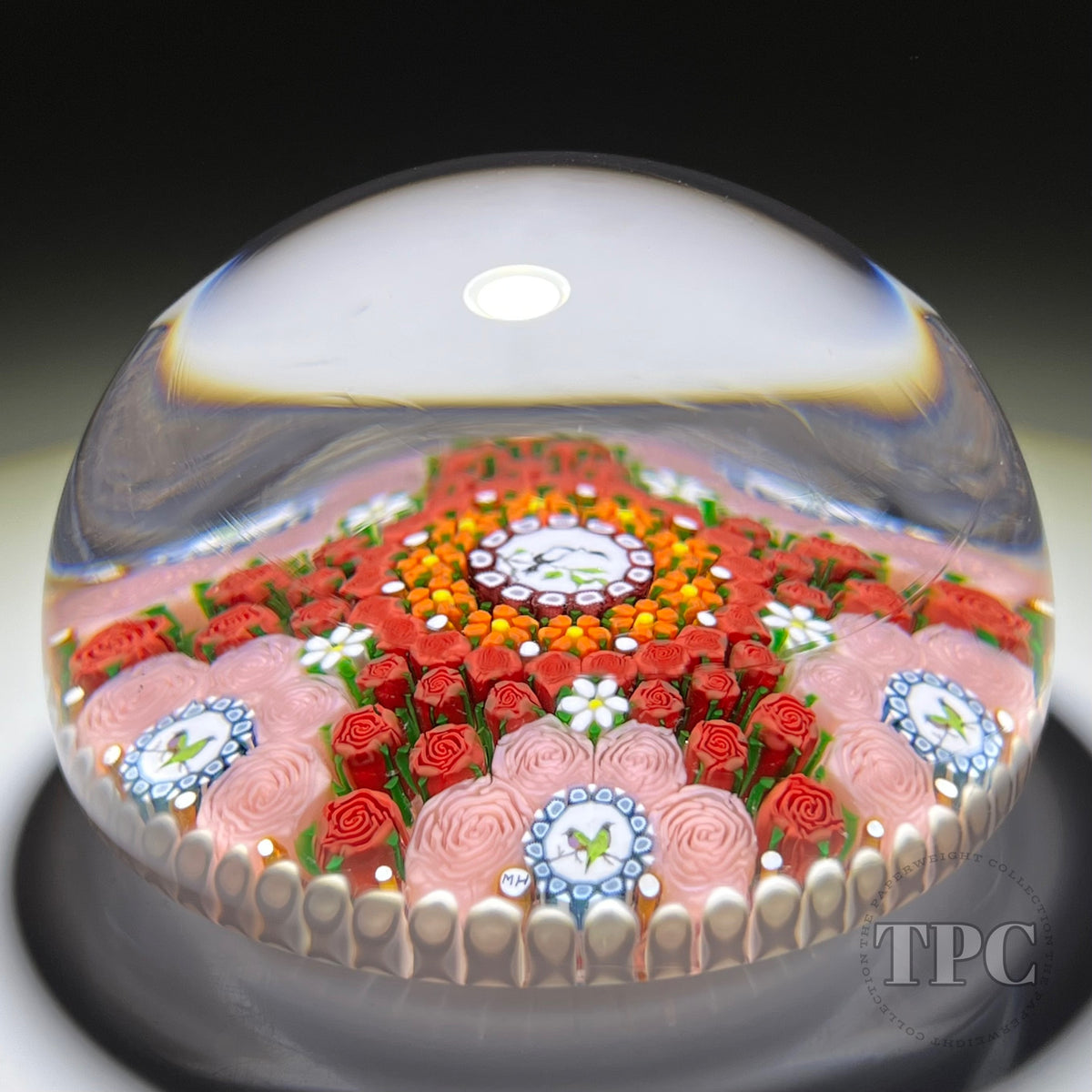Michael Hunter 2022 Glass Art Paperweight Patterned Complex Millefiori