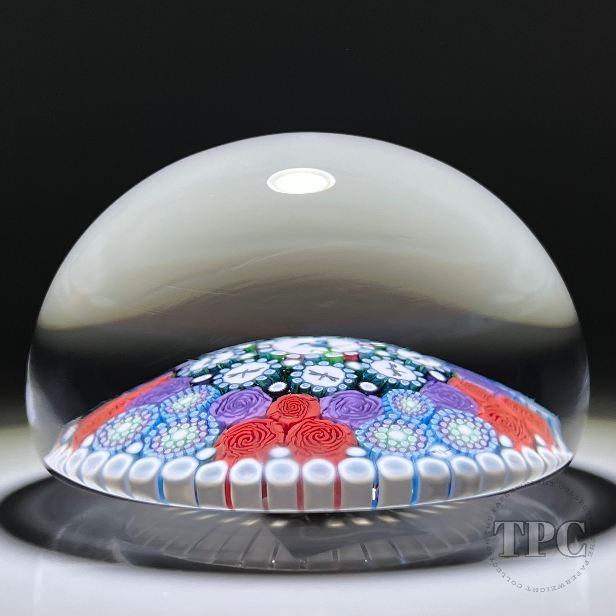 Michael Hunter 2022 Glass Art Paperweight Paneled Complex Millefiori w