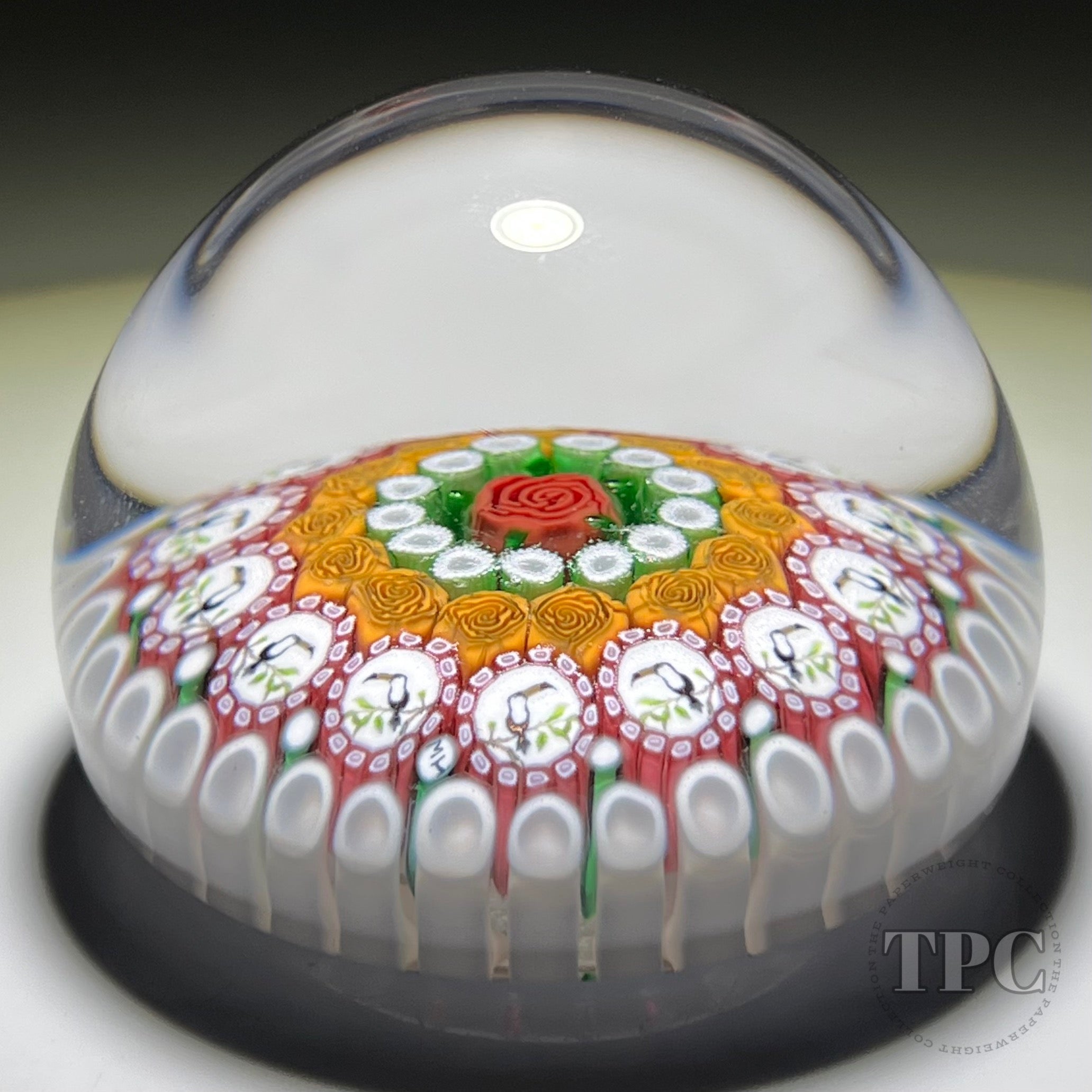 Michael Hunter 2022 Glass Art Paperweight Concentric Complex Millefior