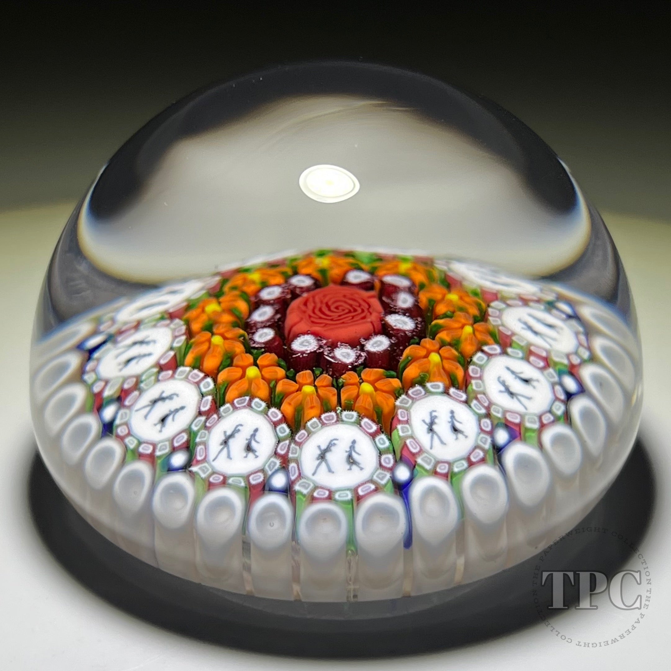 Michael Hunter 2022 Glass Art Paperweight Concentric Complex Millefior
