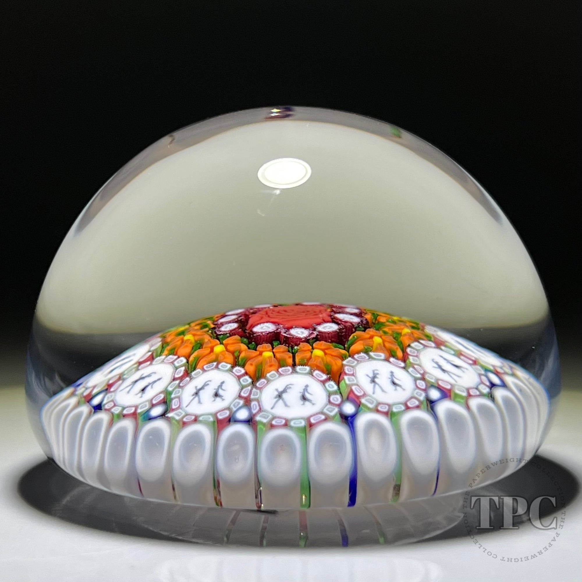Michael Hunter 2022 Glass Art Paperweight Concentric Complex Millefior