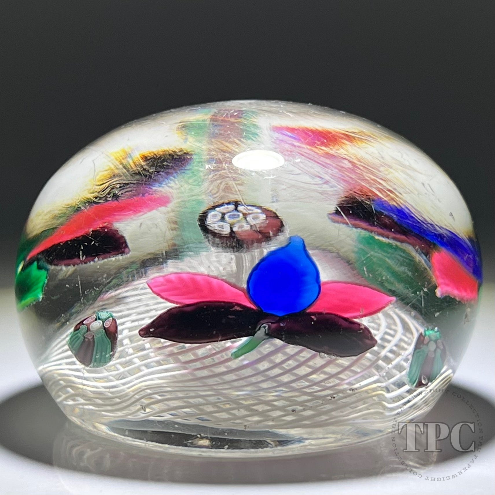 Antique New England Glass Co. (NEGC) Glass Art Paperweight Lampwork Tr