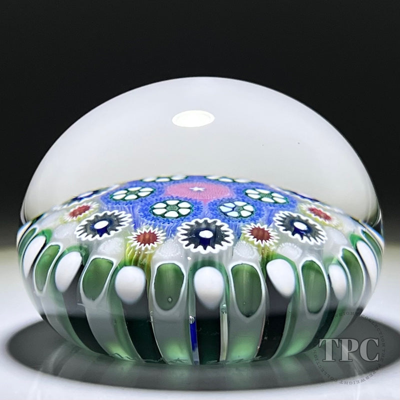 Damon MacNaught 2022 Glass Art Paperweight Complex Concentric Millefio