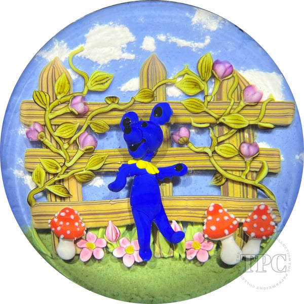 Clinton Smith 2022 Glass Art Paperweight Flamework Grateful Dead Blue